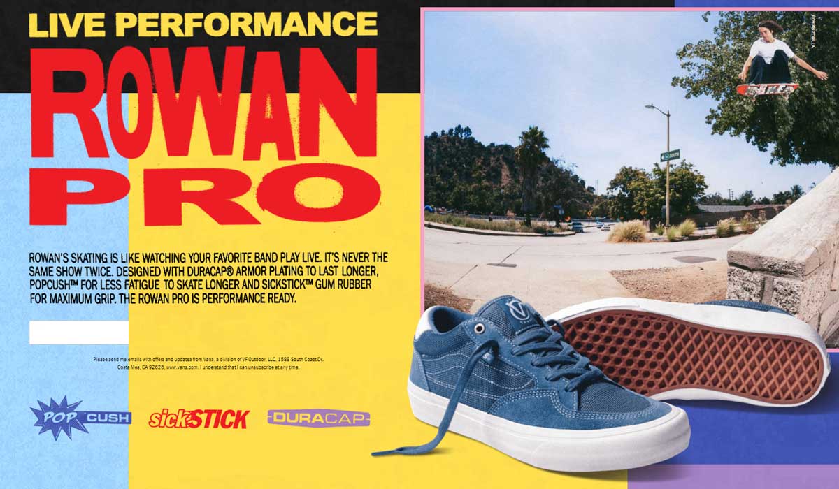 Vans Rowan Pro siêu phẩm được nâng cấp tối ưu cho người chơi ván trượt